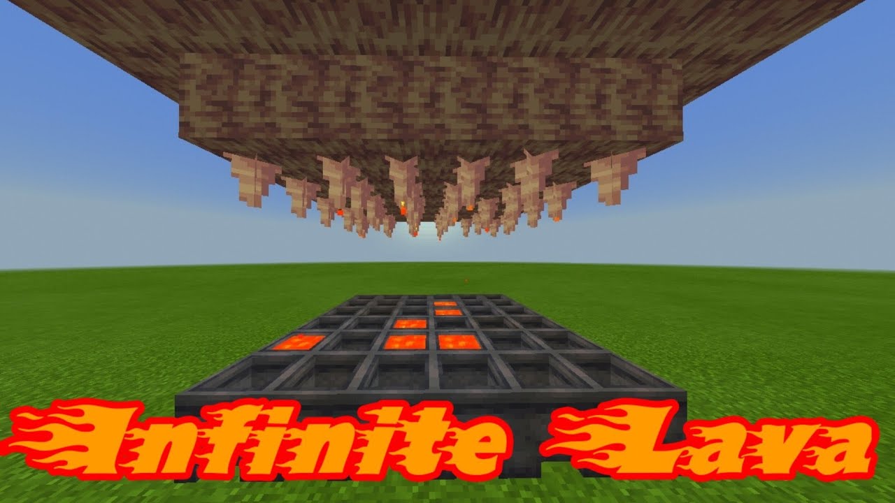 How To Make Infinite Lava In Minecraft Poket Edition - YouTube
