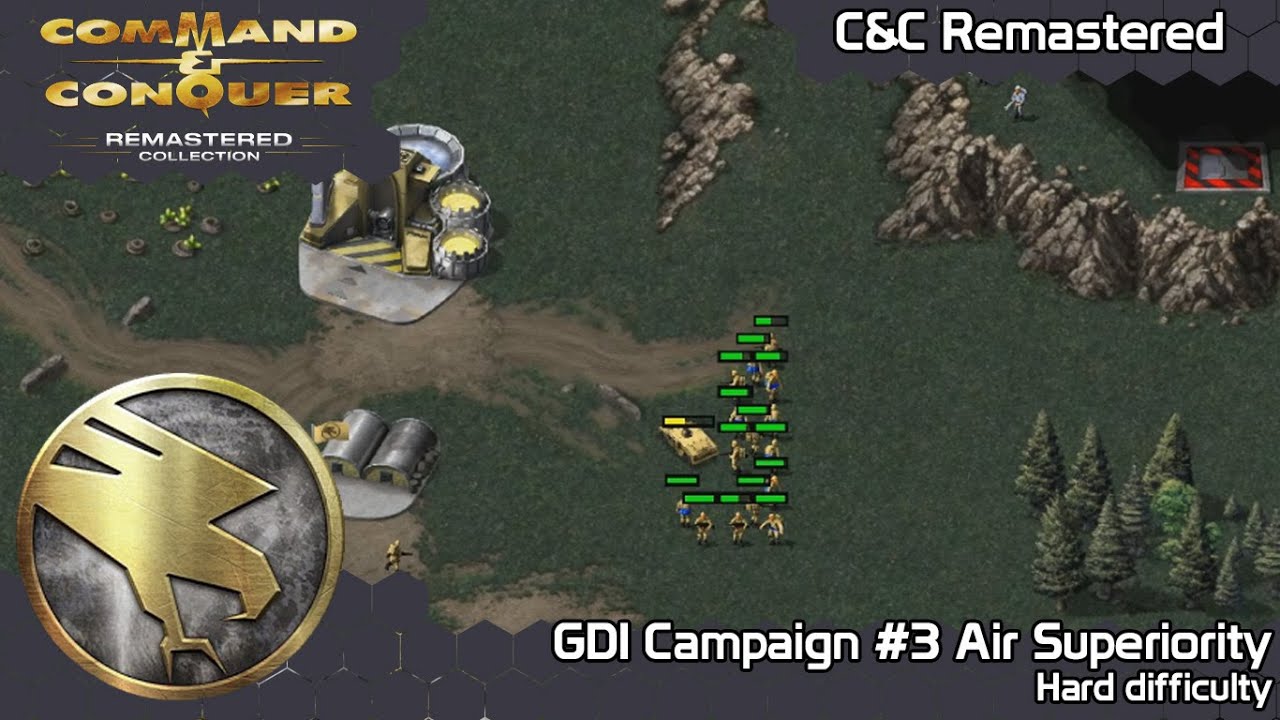Command & Conquer Remastered - GDI mission #3 Air Superiority (Hard ...
