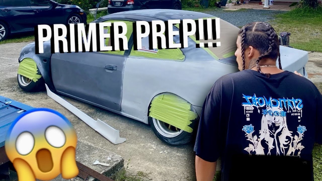 PREPPING THE MIRAGE FOR FULL PRIMER + HOMIE MIATA BACK ON THE FLOOR ...