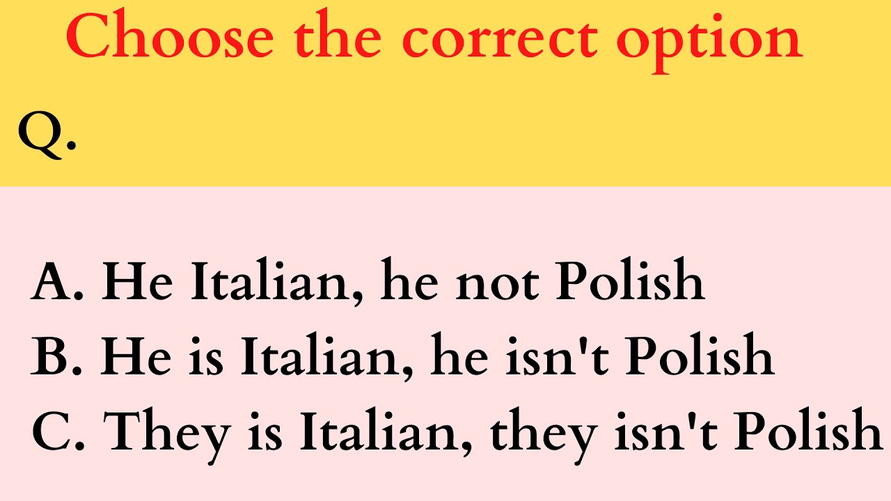 English Grammar Test Elementary Level [2] - YouTube