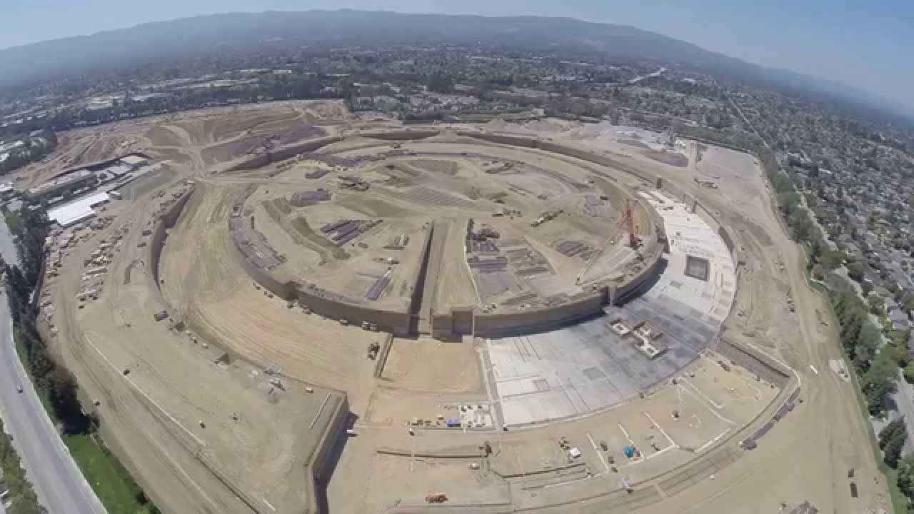 Apple Campus 2 construction video - August 2014 - shot with GoPro - YouTube