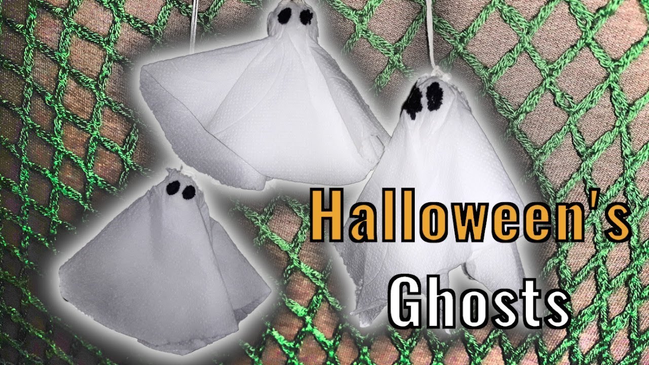 DIY cute paper ghosts for halloween! - YouTube