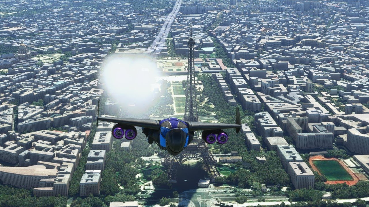 Paris France by Jet Pack | City Explorer Virtual Tour | JW1 Jetpack MFS ...