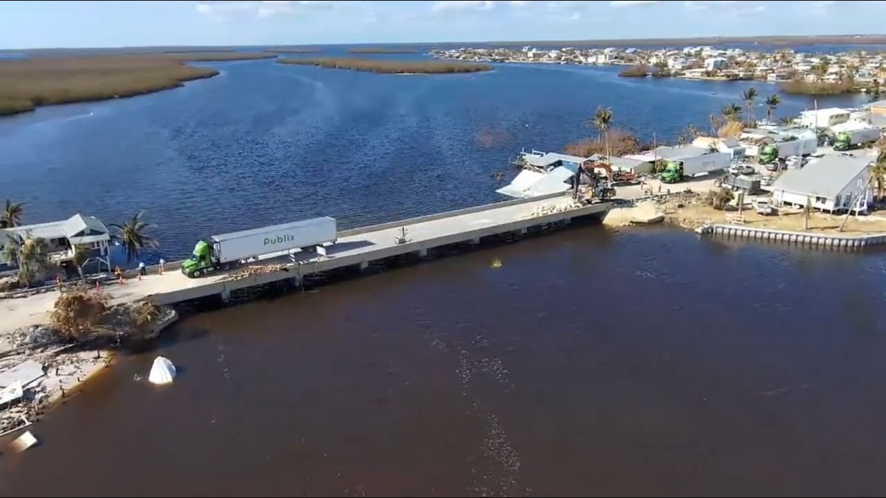 Florida's Pine Island bridge restored week after destruction by ...