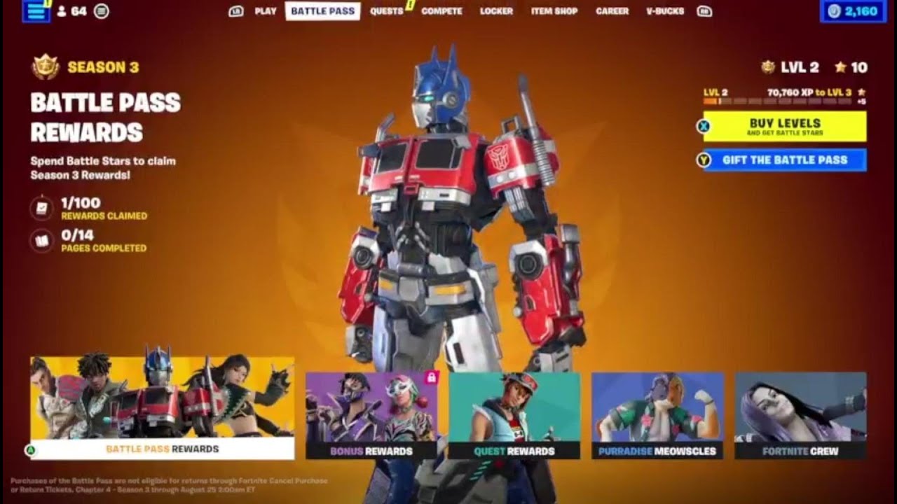 showcasing fortnite chapter 4 season 3 bp - YouTube
