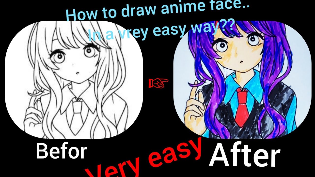 Easy Way To Draw Anime Face 🔥 Femaleshorts Youtube