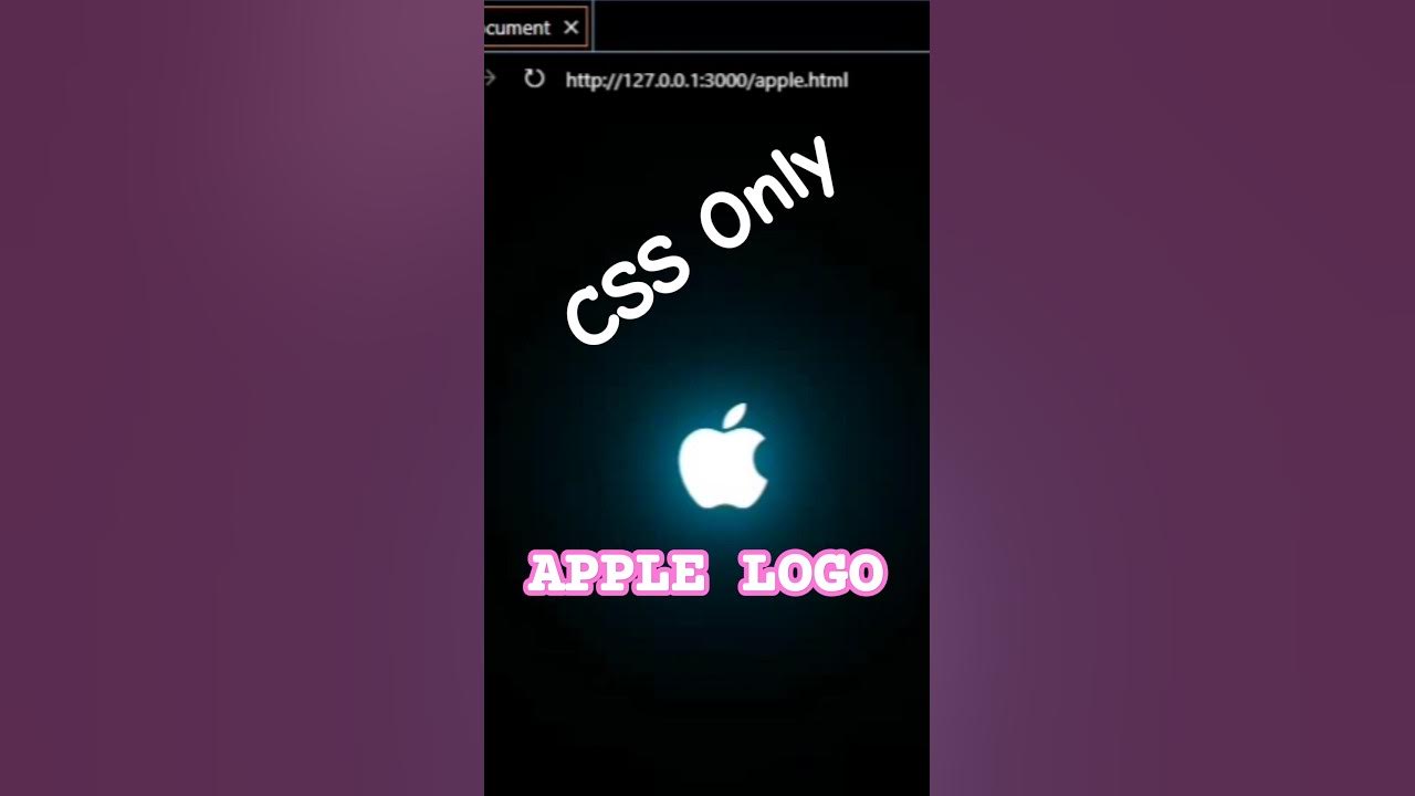 apple logo with html and css, css full course, html tutorials for beginners #css #html # ...
