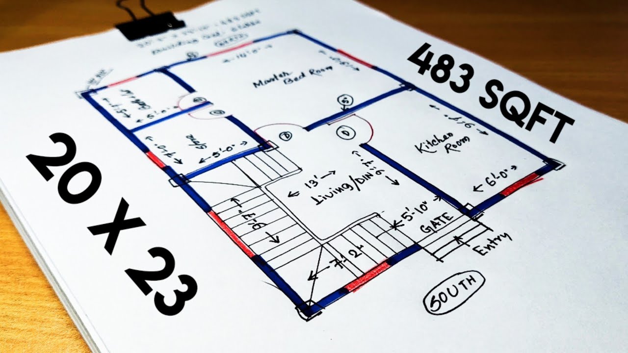 20 x 23 HOUSE DESIGN II 20 X 23 GHAR KA DESIGN II 20 X 23 HOME DESIGN ...