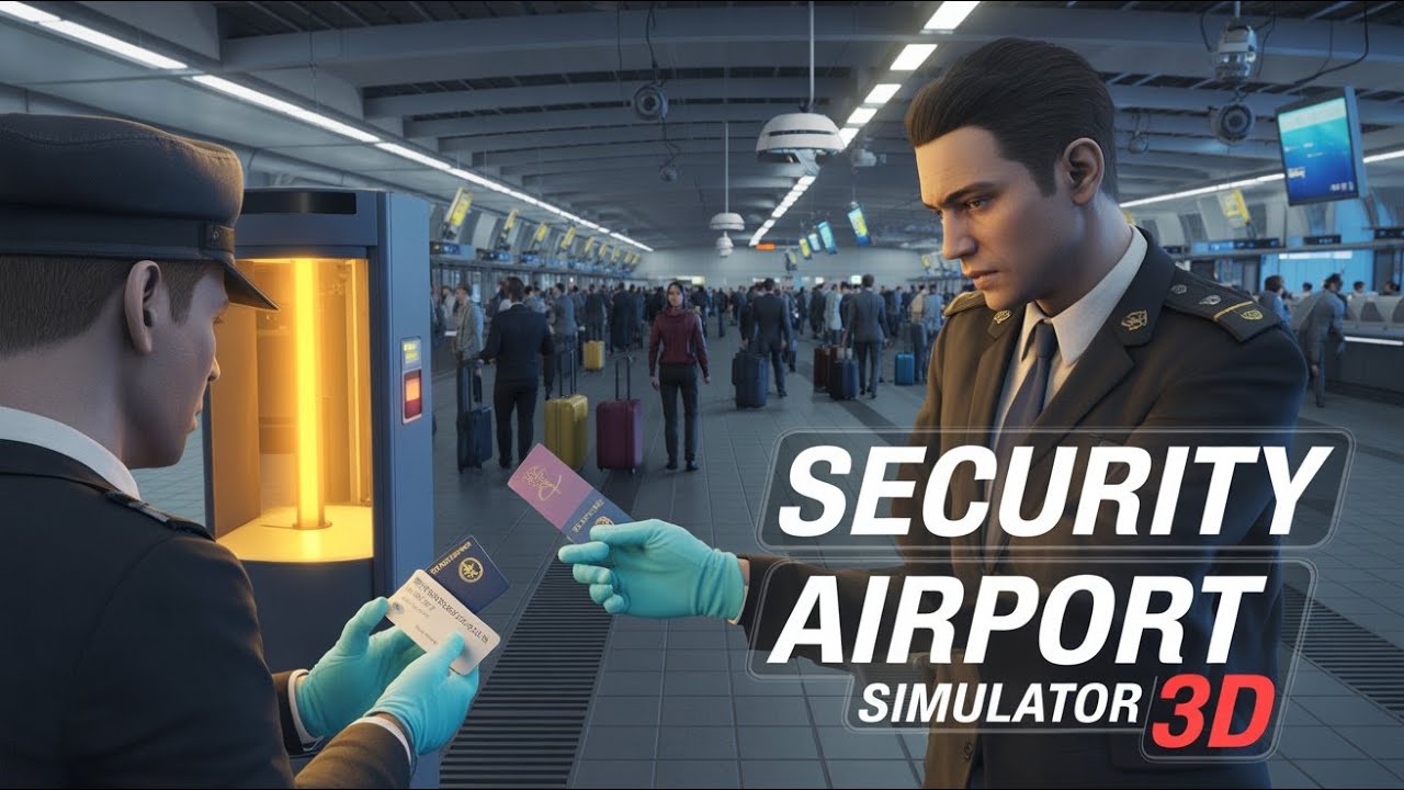My frist job 🤗 | Security Airport Simulator Gameplay 👮‍♂️ - YouTube