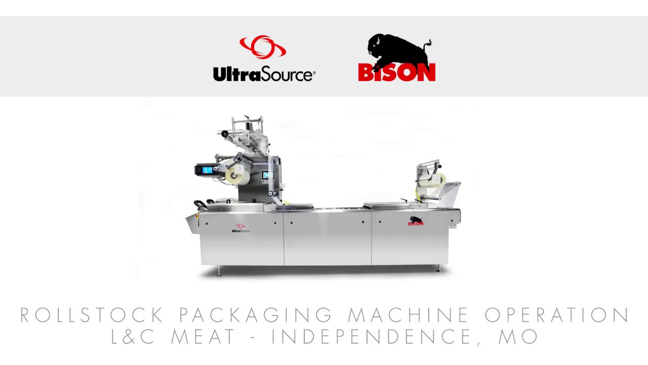 UltraSource Bison Rollstock Packaging Machine - L&C Meats - YouTube