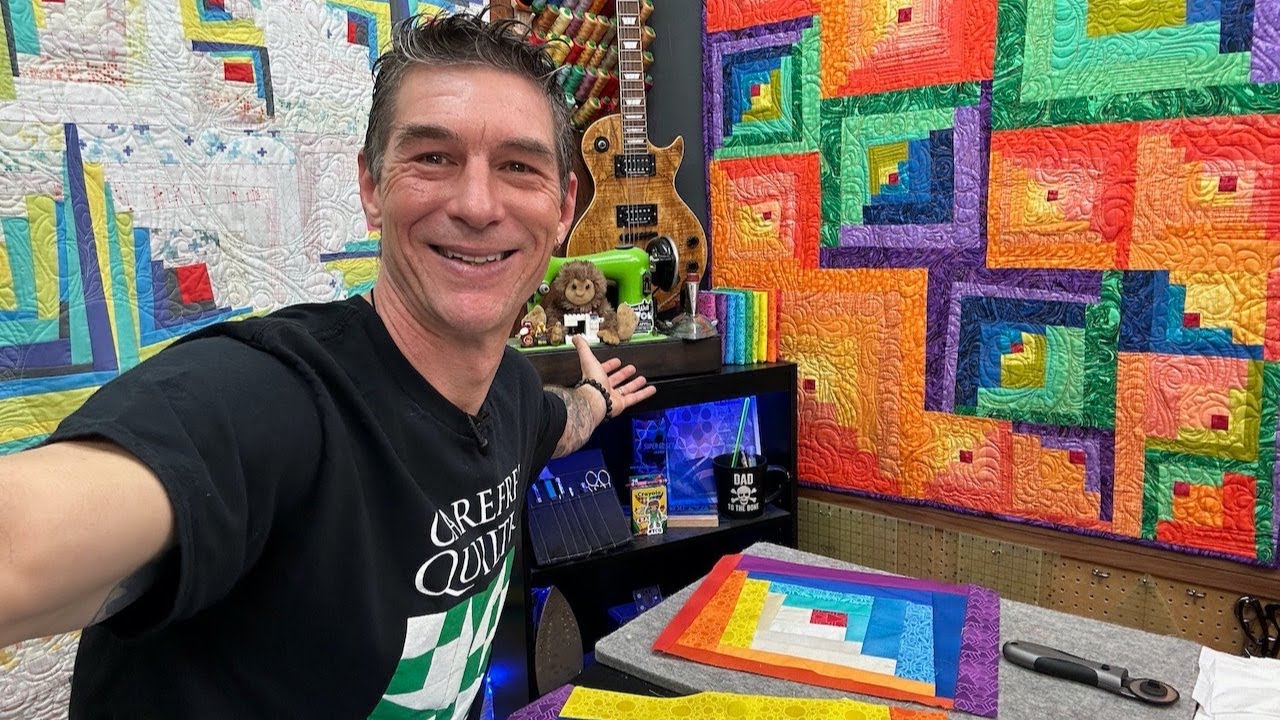 Easiest Log Cabin Quilt EVER with Rob Appell - YouTube