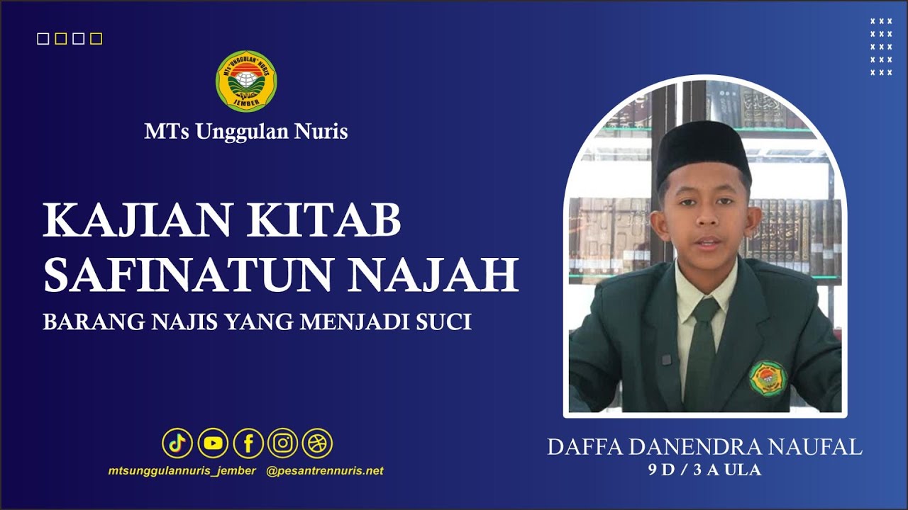 KAJIAN KITAB SAFINATUN NAJAH | BAB BARANG NAJIS YANG MENJADI SUCI - YouTube