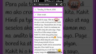 Dear Crush Letters Tagalog