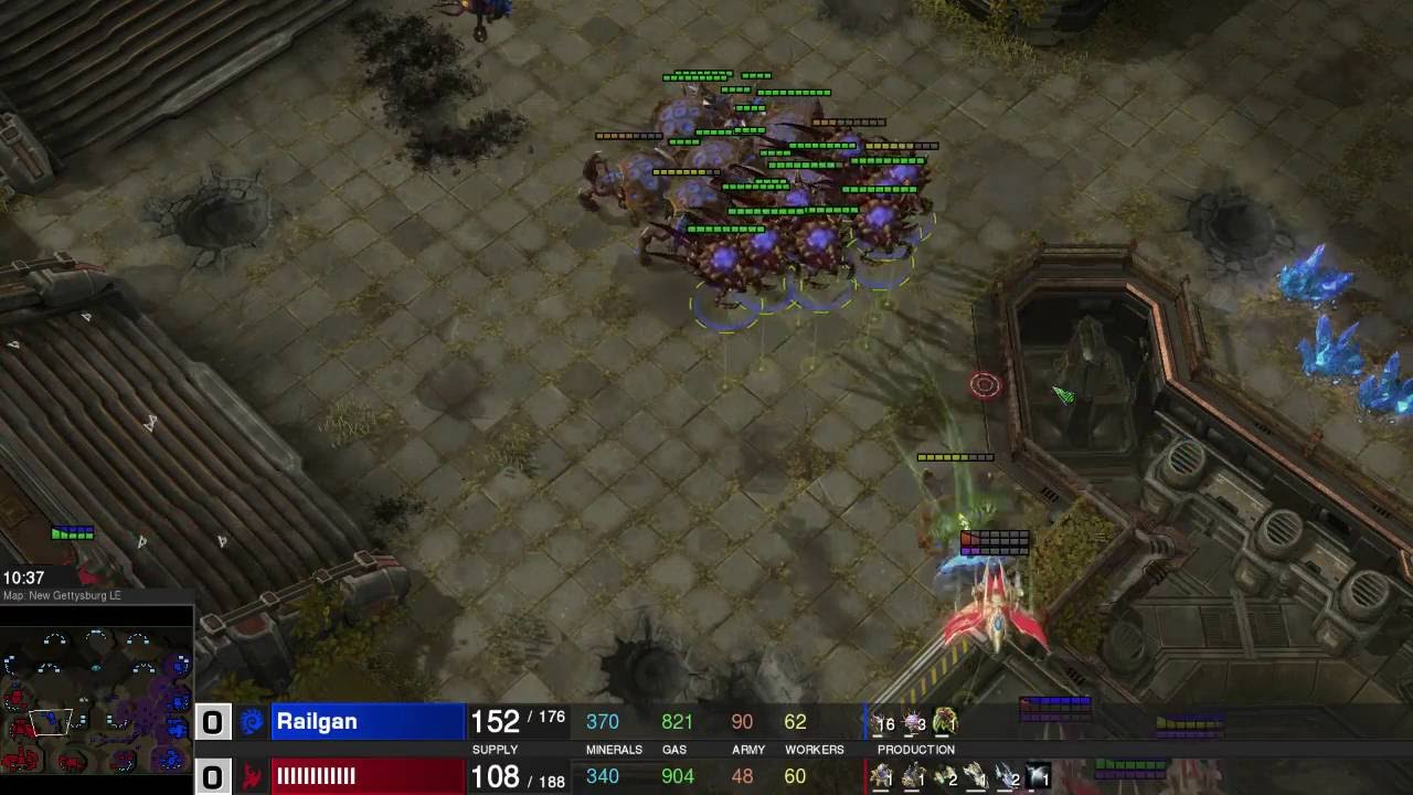 StarCraft 2: ZvP Disruptor Drops Island Bases and Carriers - YouTube