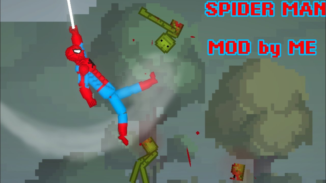 spider man mod |melon playground mod link mode by me| - YouTube