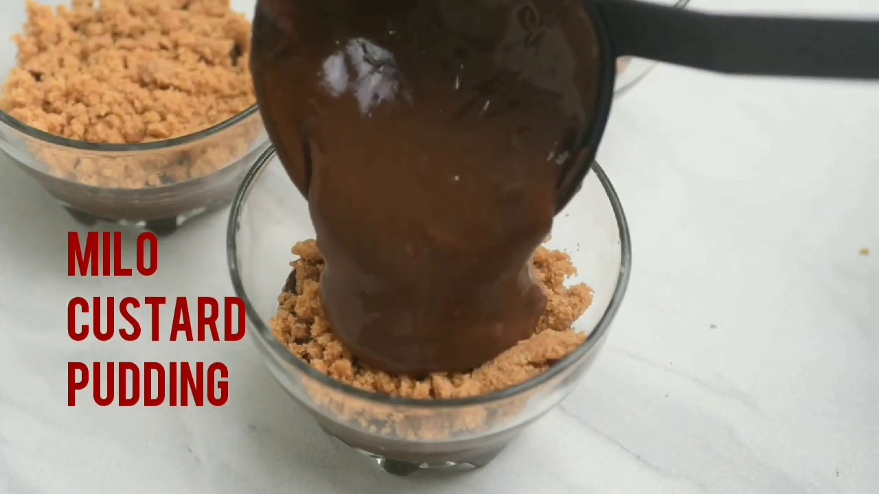 Milo custard puding - YouTube