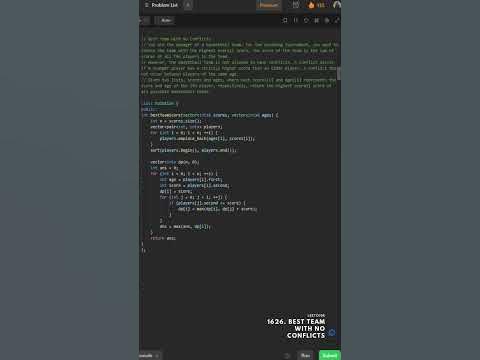 1626. Best Team With No Conflicts - YouTube