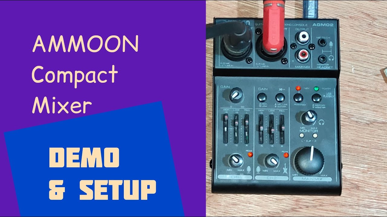 Portable setup and demo of Ammoon AGM02 - YouTube