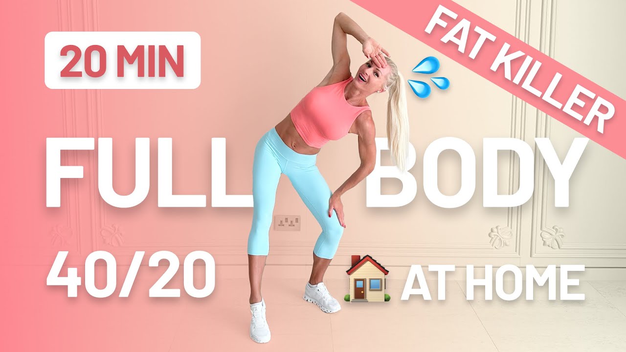 20 Minute FAT KILLER HIIT - Intense Full Body, At Home, No Equipment ...