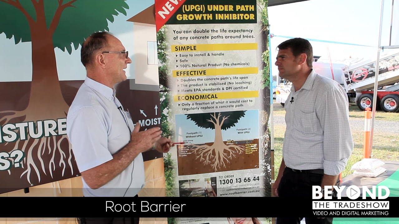 BeyondTheTradeshow - Root Barrier - Under Path Growth Inhibitor - YouTube