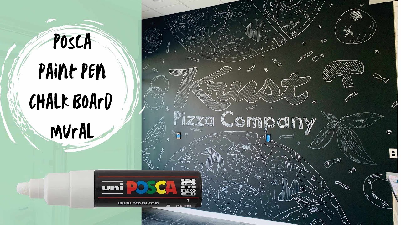 Chalkboard Mural with a Posca Paint Pen - YouTube