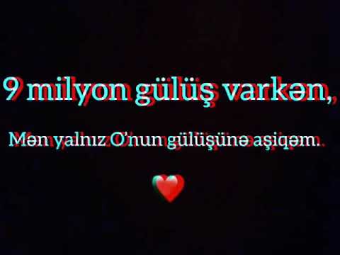 9 milyon icinde senin gulus varken