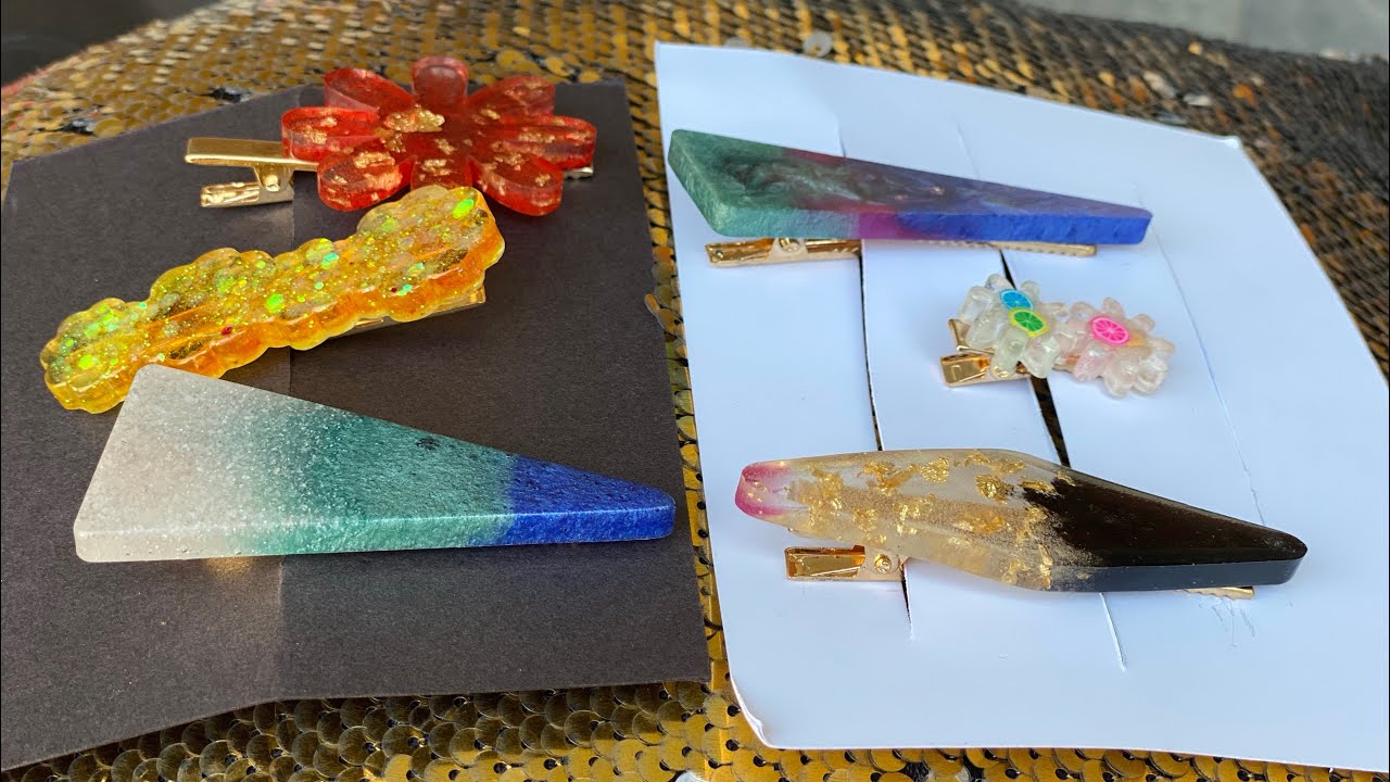 How to Make DIY Resin Hair Clips in Minutes! - YouTube
