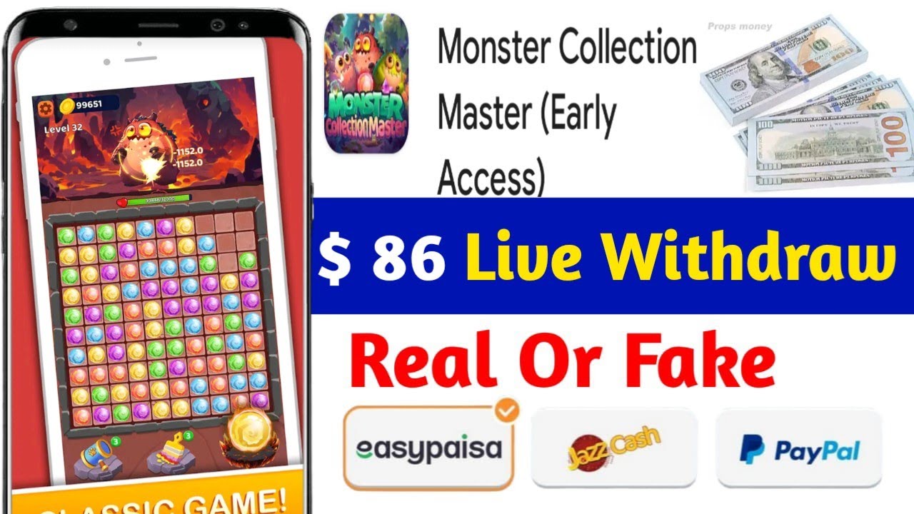 Monster collection master app | Monster collection master real or fake | Withdrawal - YouTube
