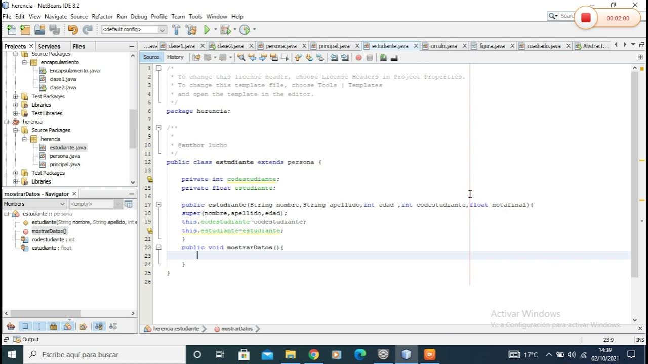 ABSTRACT ,HERENCIA,ENCPASULAMIENTO ,POLIMORFISMO EN JAVA NETBEANS - YouTube