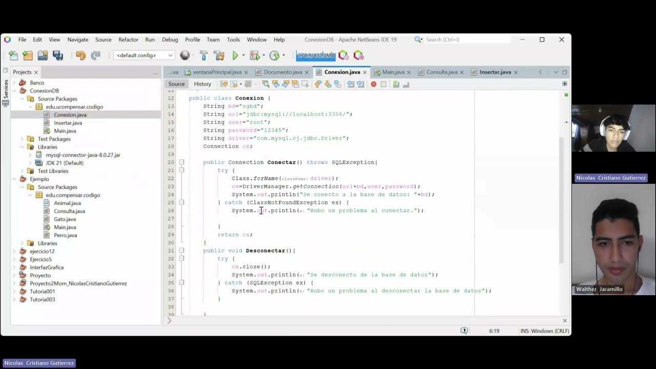 Conexion base de datos msql a java usando jdbc - YouTube