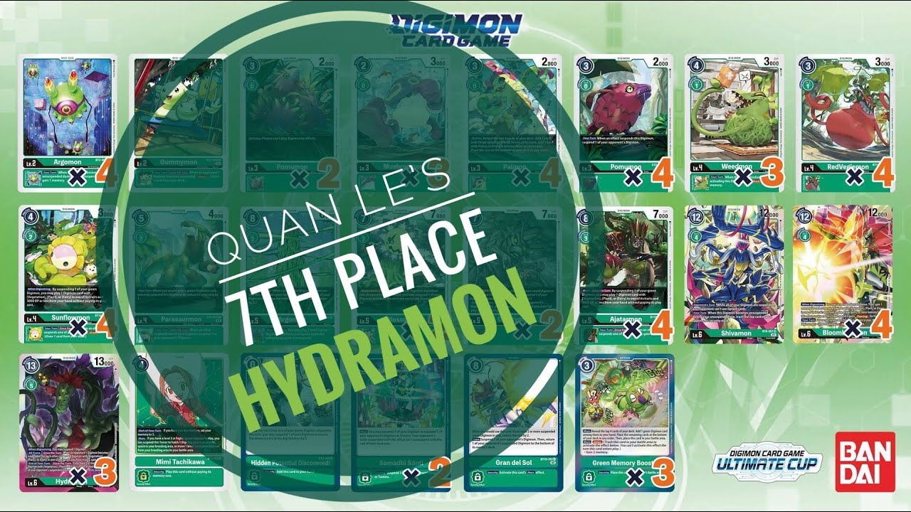Digimon Card Game: Top 8 Hydramon/Bloomlordmon Deck Profile By Quan Le ...