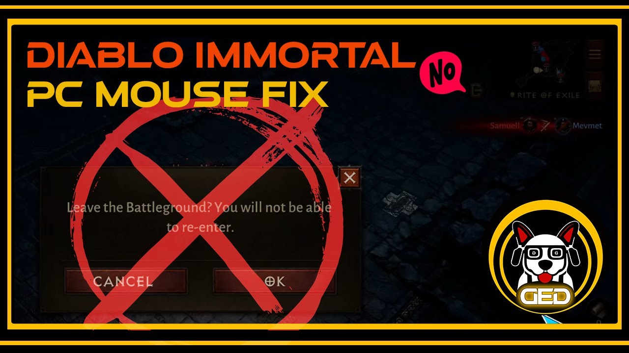 Diablo Immortal - Stop Clicking Exit Battleground - PC Mouse Trick [DED ...