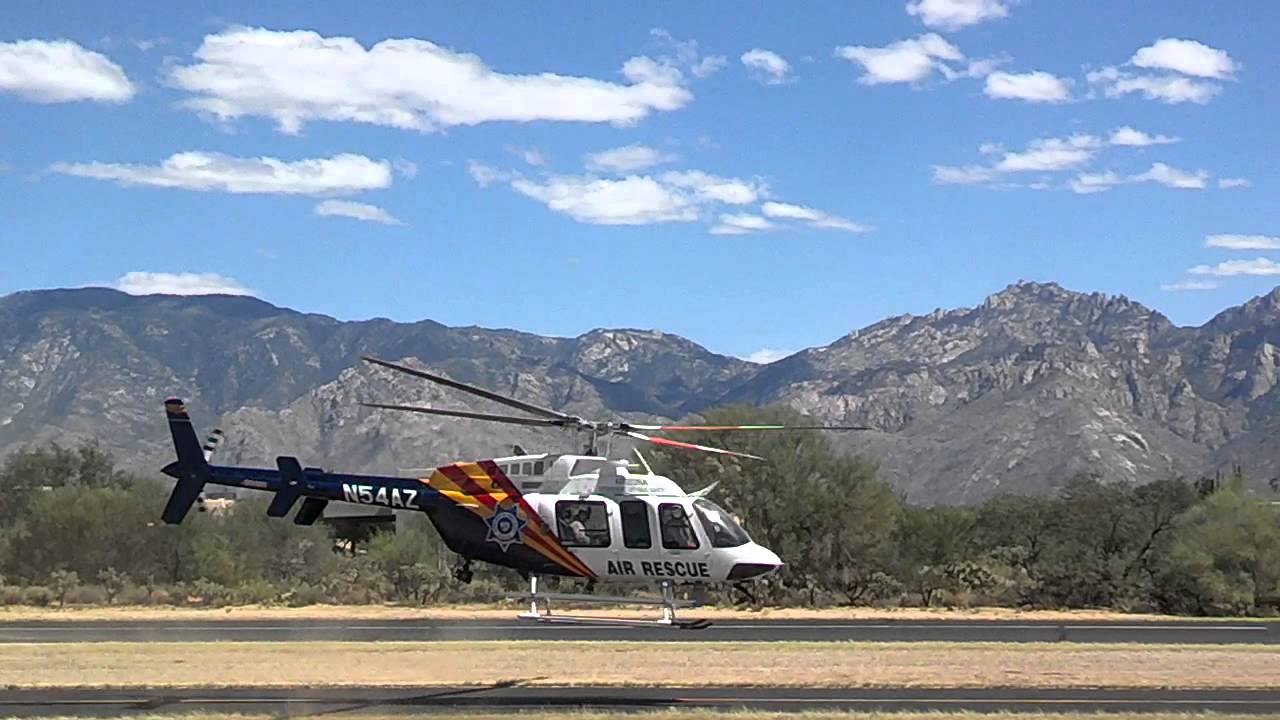DPS Air rescue Jet Ranger take off - YouTube