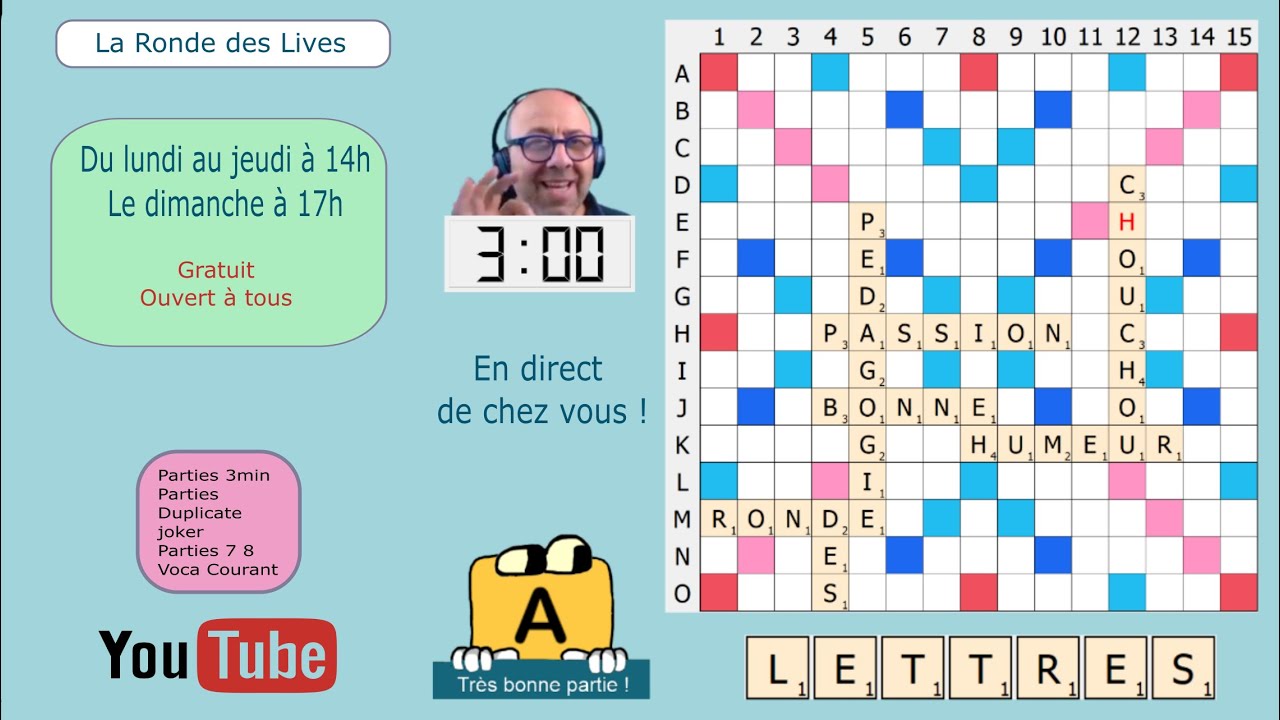 Championnats de France scolaire partie 3 - Scrabble duplicate - YouTube