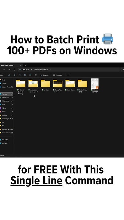 How to Batch Print 🖨️ 100+ PDFs on Windows. for FREE With This Single Line Command - YouTube