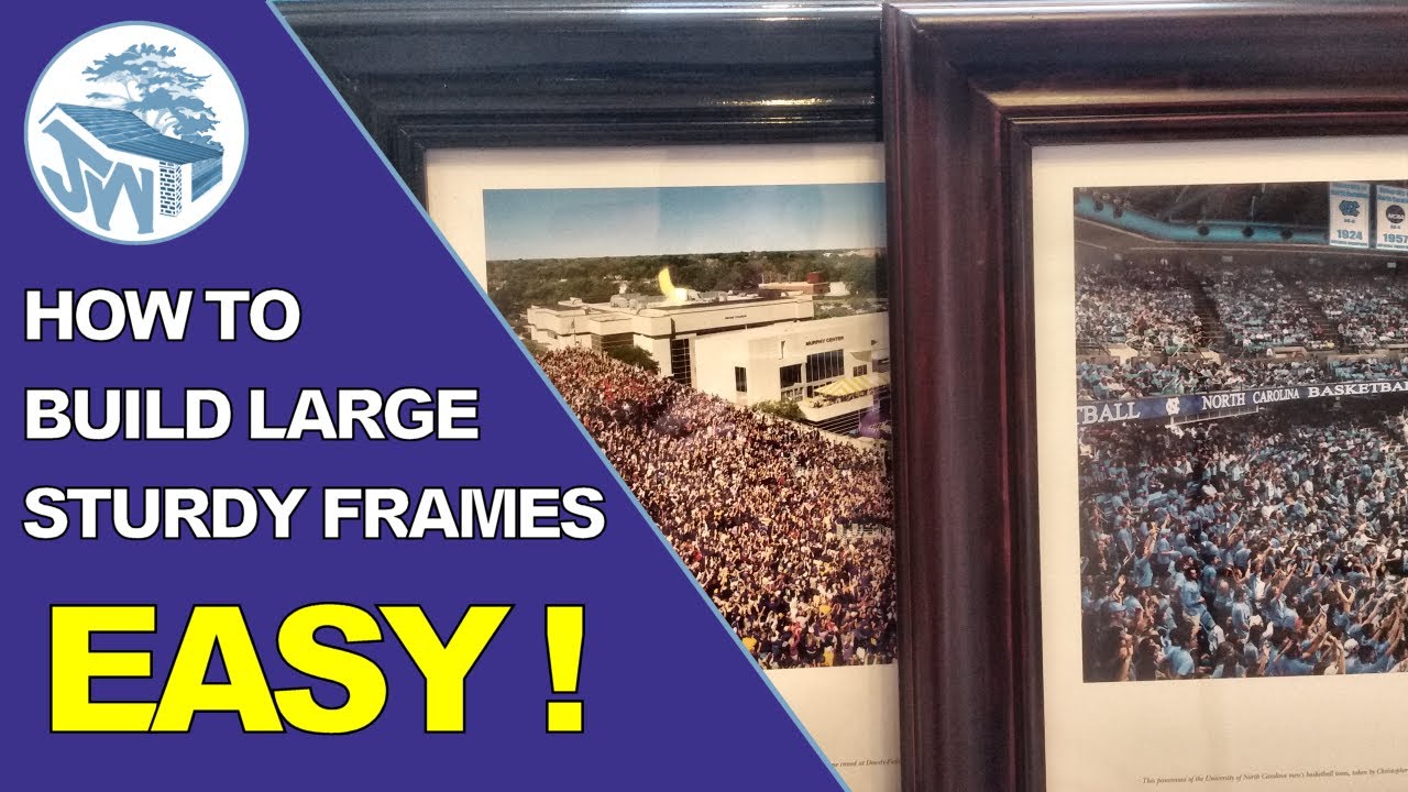 Easy Way to Build Sturdy Picture Frames | How to make large frames with ...