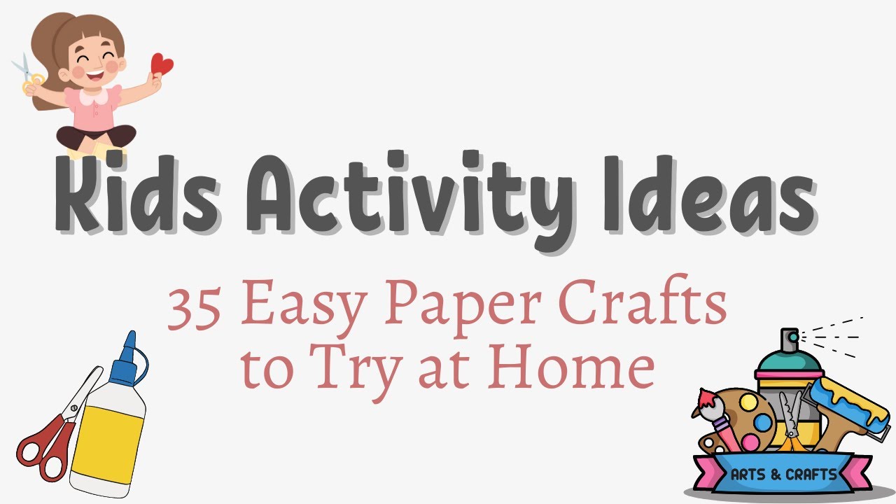 KIDS ACTIVITIES AT HOME | Fun Craft Activities for Kids | Easy Paper ...