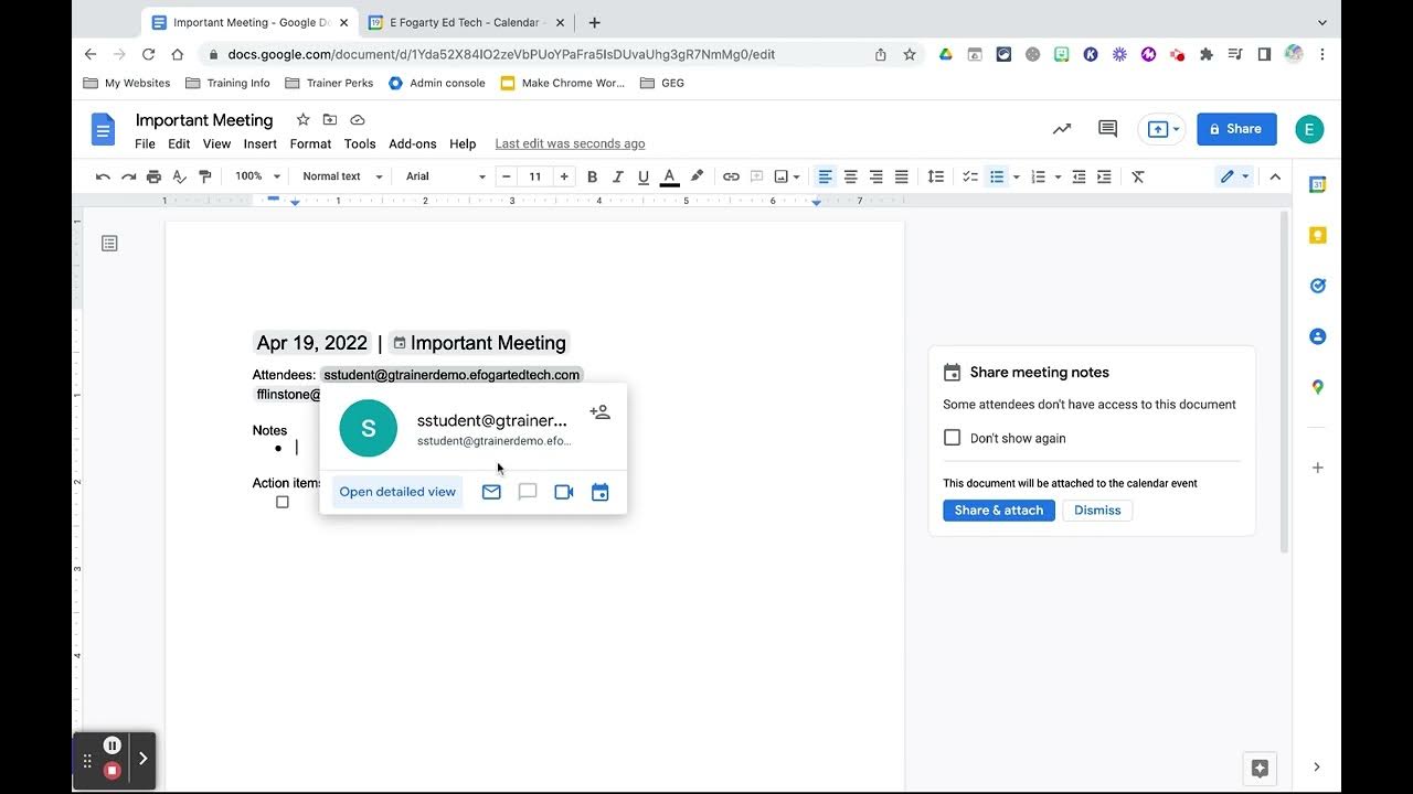 Google Docs Building Blocks: Meeting Notes & Email Draft - YouTube