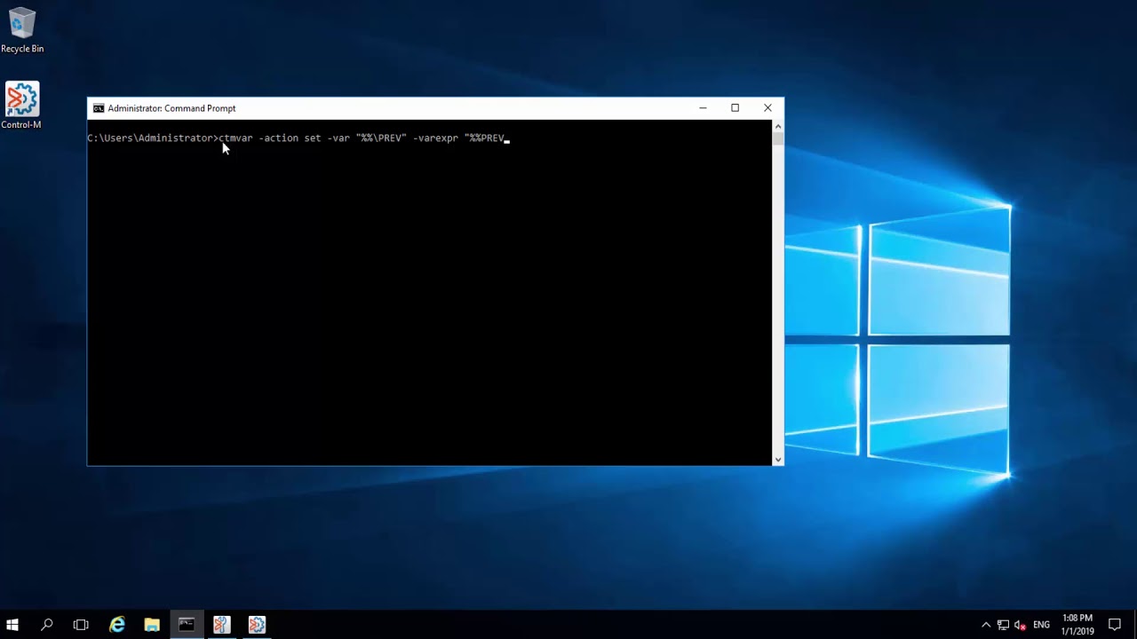 How to resolve a Control M variable %%PREV with Control-M Server's ...