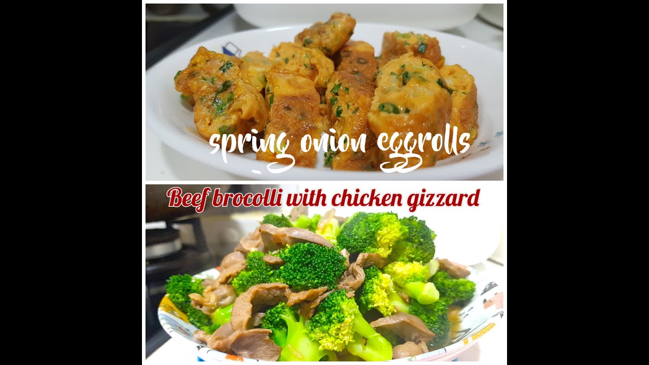 Ginisang gulay na brocolli with chicken gizzard at slice beef/Pritong ...