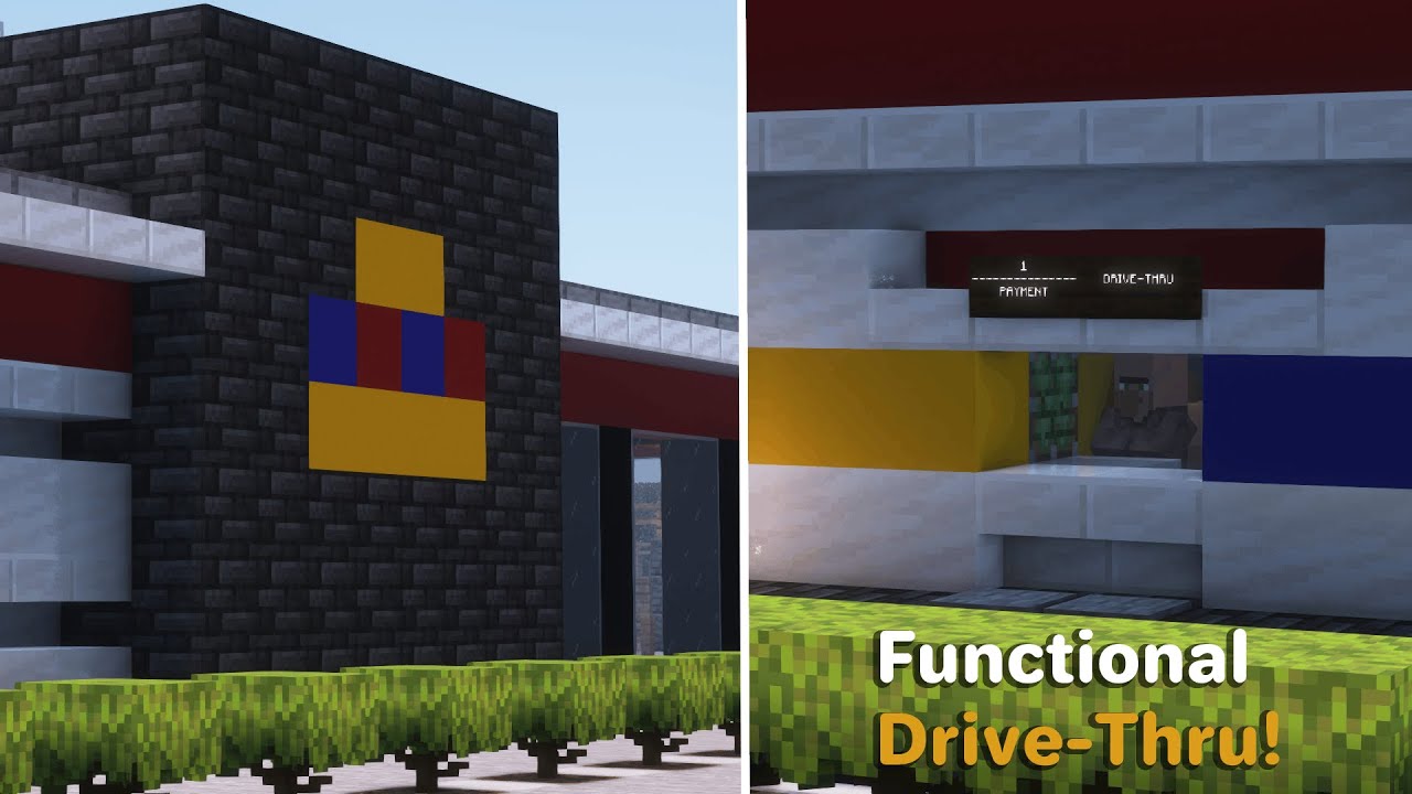 MINECRAFT - How to Build a Burger King - Easy Tutorial - YouTube