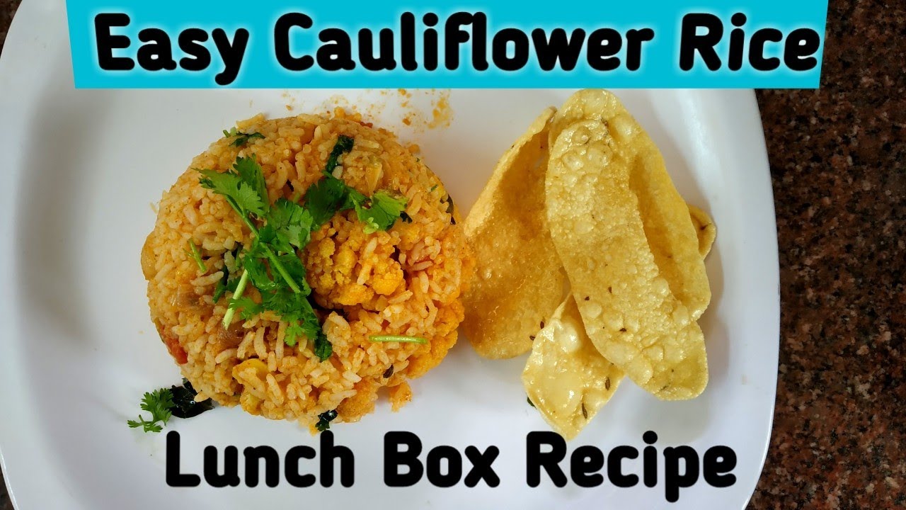 Cauliflower Rice|Easy Cauliflower Rice|Lunch Box Recipe|Cauliflower ...