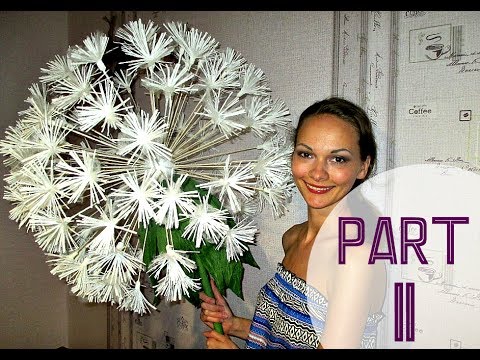 Giant paper flowers. Dandelion. Part 2 (english subtitles) - YouTube