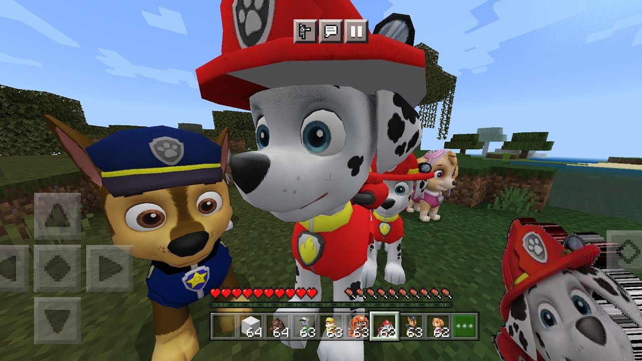 4K Realistic Paw Patrol MOD in Minecraft PE - YouTube