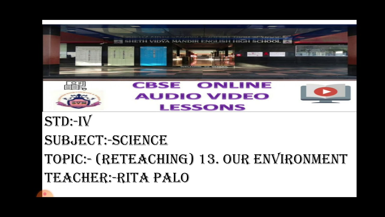 SVM CBSE|| STD IV|| RETEACHING Chp 13 (PART-1) - YouTube