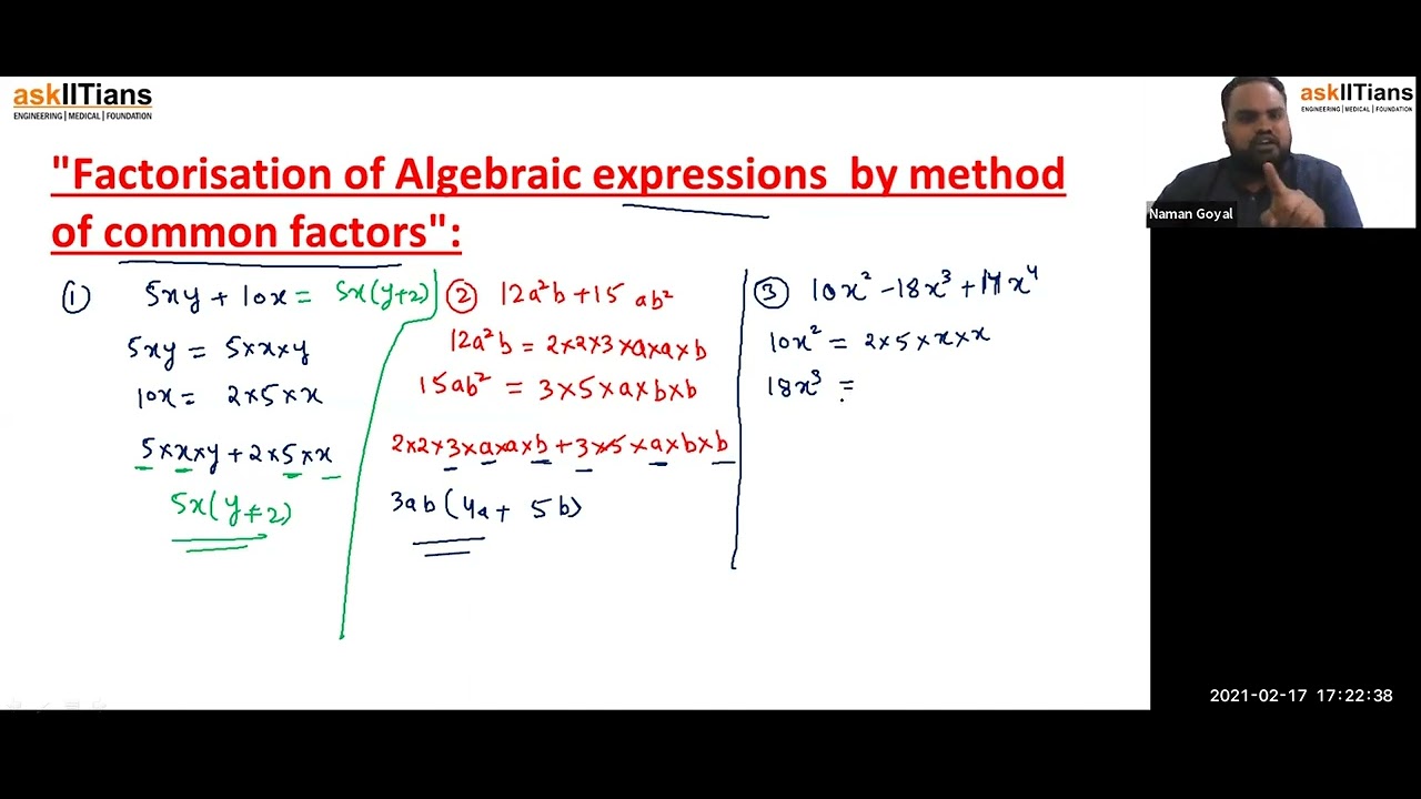 Introduction | Lecture-1 | Factorization | Maths | Grade- 8 | JEE|NEET ...