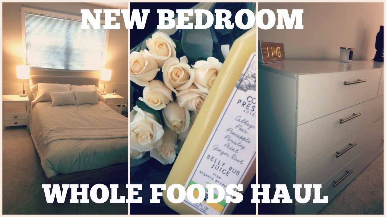 VLOG: bedroom makeover & whole foods haul - YouTube