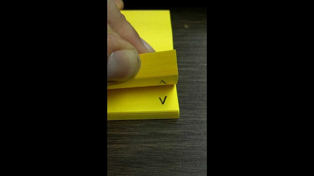 Post it note flip drawing, bored at work. - YouTube