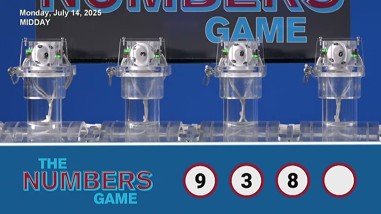 Midday Drawing: Monday, July 14, 2025 - YouTube