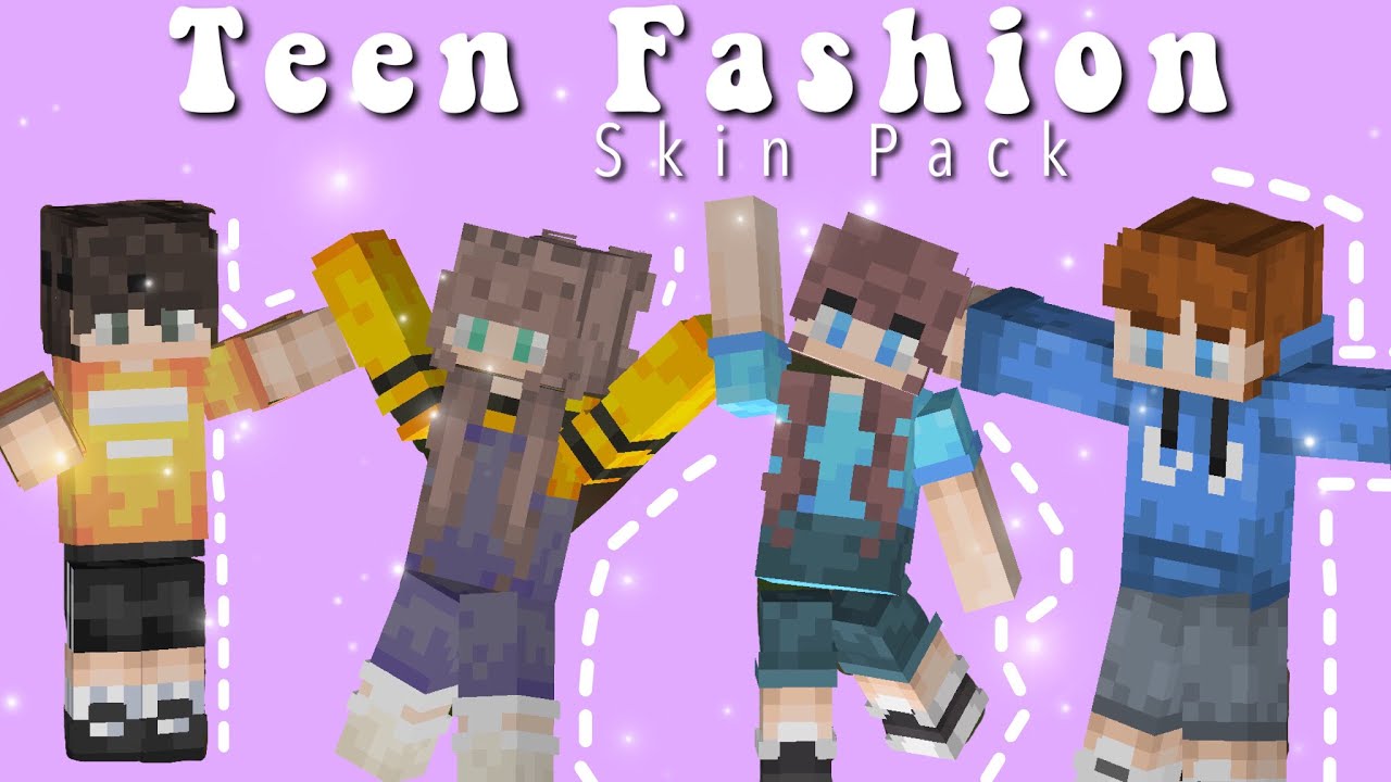 Cute Skins|Teen Fashion Skin Packs|Minecraft Pocket Edition - YouTube